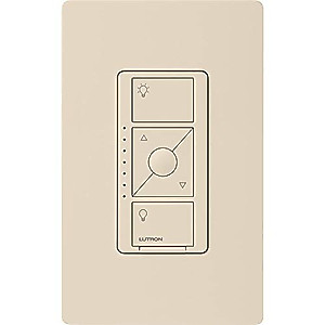 Lutron Caséta Smart Dimmer Switch for ELV+ Bulbs, 250W LED, PD-5NE-LA, Light Almond