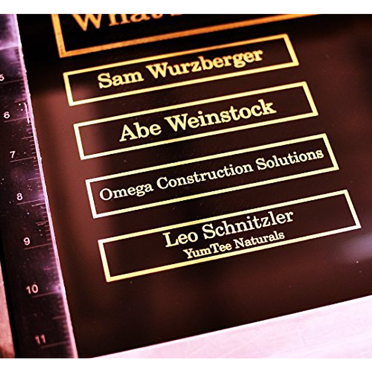 Desk Name Plate with Card Holder | Custom Name Plate | Personalized Desk Plate with Business Card Holder