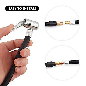 OFBAND Locking Tire Inflator Chuck Extension Adapter,Air Chuck Quick Connect and 20cm/7.8" Tire Inflator Hose for All Standard US Tire Inflator Pump Hose Adapter