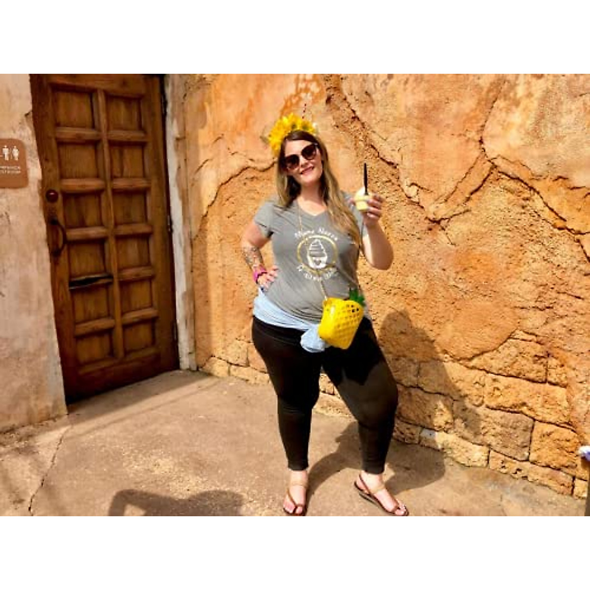 Yuboo Women's Pineapple Purse, Summer Girl‘s Yellow Crossbody Shoulder Bag for Hawaiian& Tropical Party Decorations