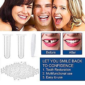 56 Pieces False Teeth, 2 Sets Whole Teeth Synthetic Polymer Denture Teeth, 22 Shade A3 Upper + Lower Dental Materials for Replacement, DIY, or Halloween