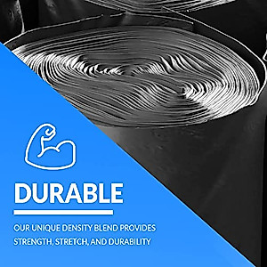 Reli. SuperValue Trash Bags, 55-60 Gallon | 50 Count | Made in USA | Black 55 Gallon Trash Bags | Heavy Duty Can Liners, Garbage Bags, Bulk Contractor Bags 55 Gallon Capacity | Black
