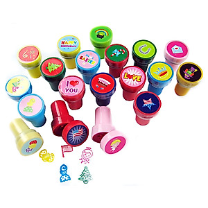 Tiny Mills 60 Pcs Holidays and Occasions Assorted Stampers for Kids 60 Different Stamper Designs Scrapbooking Craft Stampers Teacher Stampers