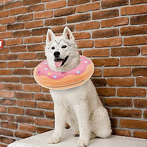 BINGPET Protective Dog Cone Collar,Soft Recovery Pet Cone for Dogs Cats,Washable Protective Recovery Collar for Large Medium Small Dogs,Inflatable Dog Cone,Adjustable Pet Recovery Cone After Surgery