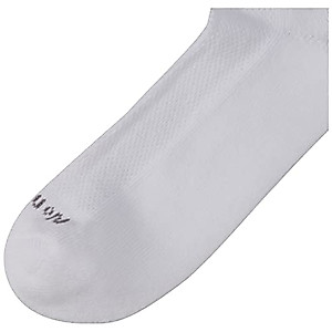 No Nonsense Women's Soft and Breathable Cushioned No Show Socks-Moisture-Wicking-with Back Tab, White-9 Pair Pack, 4-10