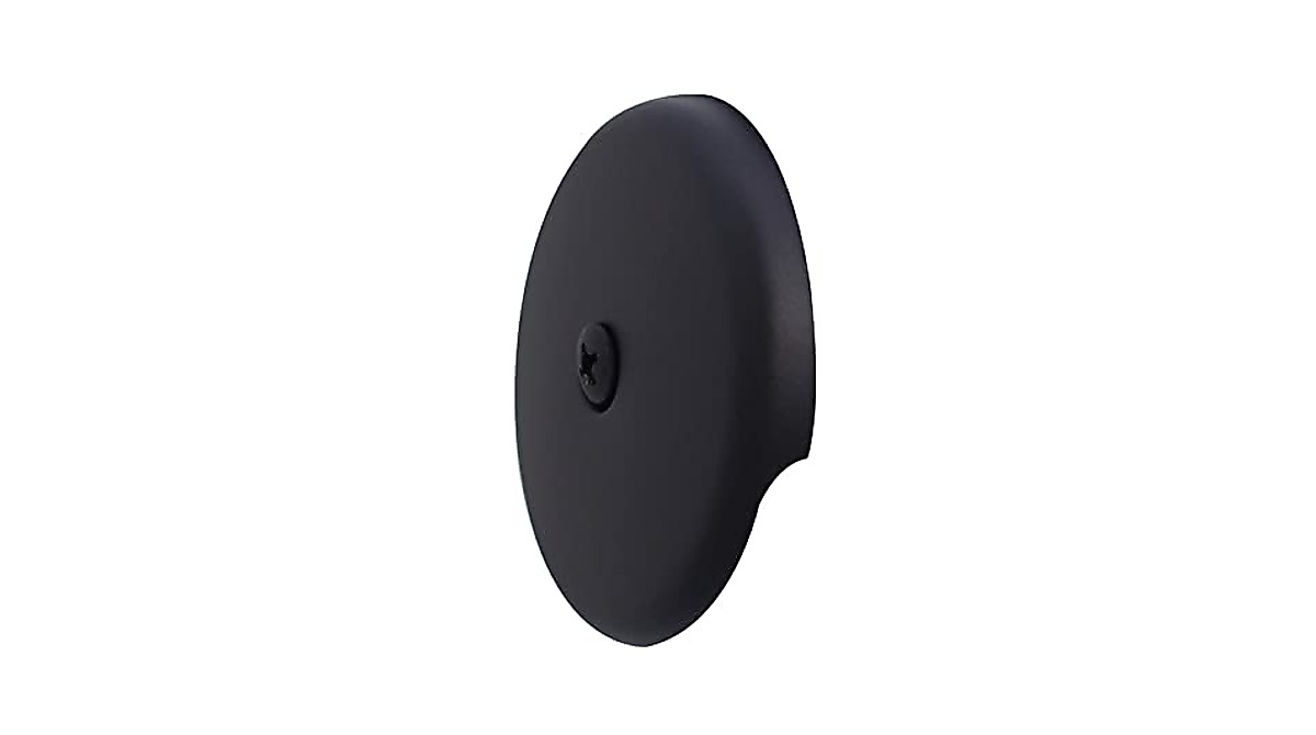 Westbrass Single Hole Overflow Face Plate in Matte Black
