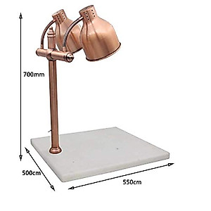 Cabinet Food Keep Warm Lamp Warm Warmer Lamp Food Heat Lamp Warmer Pizza Display Lighting Bear Vex Food (Color : Gold)