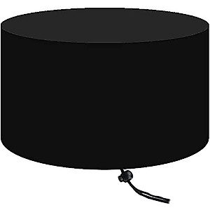 Bicherub Outdoor Fire Pit Cover 420D Heavy Duty Round Patio Fire Pit Cover Outdoor Fireplace Fire Bowl Cover - 36 inch