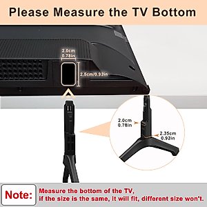 Base Stand for Samsung TV Legs, Only for UN50TU7000 UN55TU7000 UN58TU7000 UN58TU7000FXZA UN55TU7000FXZA UN50TU7000FXZA BN63-18871A, with Non-slip Feet (Black)