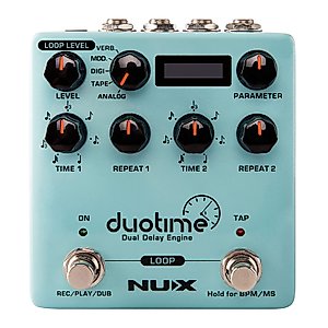 Nux NDD-6 Duotime Dual Delay Effects Pedal,Cyan