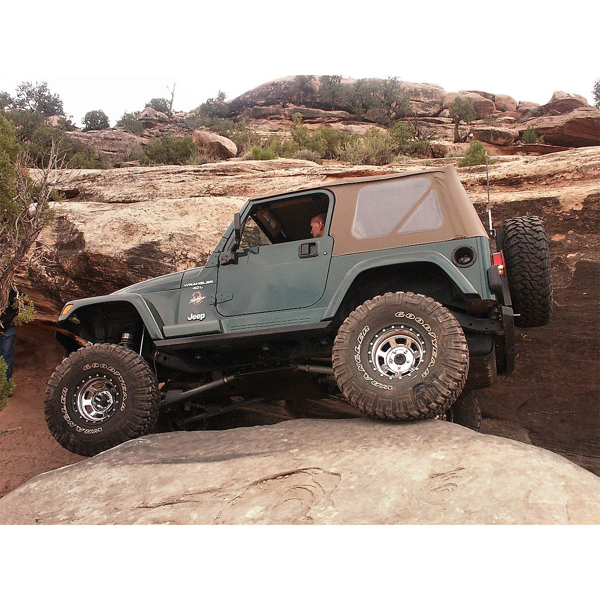 Smittybilt 9970217 Denim Spice OE Style Replacement Top with Tinted Windows for Jeep Wrangler