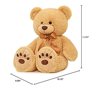 MorisMos Giant Teddy Bear Stuffed Animal, Big Teddy Bear Life Size, 36in Large Teddy Bear Cuddly Soft for Baby Shower, Boys, Girls