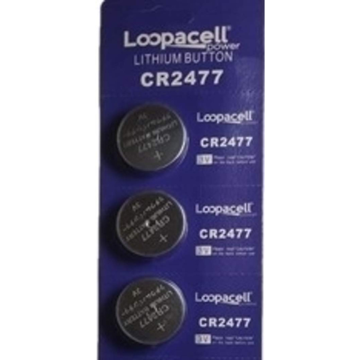 LOOPACELL CR2477 3V Lithium Cell Batteries (Pack of 3)