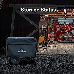 Cover Geny Generator Running Cover, Heavy Duty Generator Tent Covers While Running, Outdoor Waterproof Rain Enclosure, for Open Frame Portable Generators 4500 Watt - 12000 Watt Black