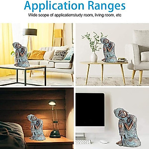 Haytijoe Resin Bronze Sleeping Buddha Statue Crafts Southeast Asia Style Antique Buddha Sculpture Decor for Home Office, 9.1" Tall(Sleeping Buddha)