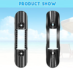 Housedeco Kayak Paddle Holder Clips(Including Screws),Deck Mounted Universal Kayak Paddle Clip & Fishing Net Clip (2)