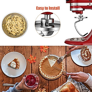 Dough Hook for Kitchen-aid Mixer Attachments 4.5-5 Quart Tilt-Head Stand Mixer K45DH Stainless Steel Dough Hook for Kitchen-aid Mixer Accessories Parts, Dishwasher Safe