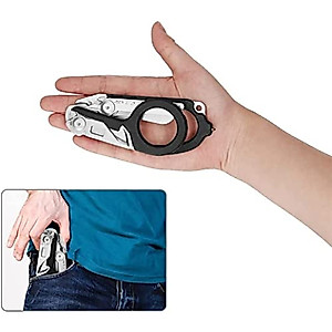 Elegital Emergency Response Shears, Stainless Steel Foldable Scissors Pliers, Outdoor Camping Rescue Scissors Tools