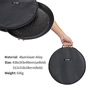 Fire-Maple Camping Griddle Plate | Nonstick Outdoor Portable Grill Pan for Stovetop | BBQ Gas Griddle Pan for Camping Stove Ridged Surfaces 31 X 31cm