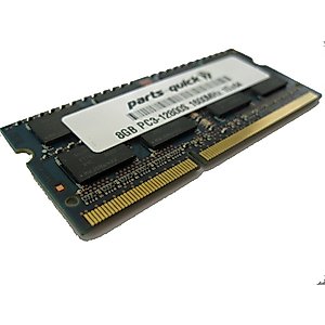 parts-quick 8GB Memory for Samsung Series 9 Ultrabook NP900X4D PC3-12800S 1600MHz DDR3 SODIMM Compatible RAM Brand