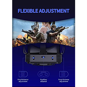 VR SHINECON Virtual Reality VR Headset 3D Glasses VR Goggles for TV, Movies & Video Games, Compatibale iOS & Android Smartphone Within 4.7-7 inch Screen, Black