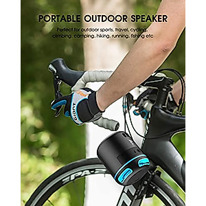 FLYSH Mini Bluetooth Speakers Portable Wireless Speaker Small Speaker, TWS Pairing, RGB Lights, IPX5 Waterproof, Compact Size, Beach Speaker for Home, Shower, Travel (Black)