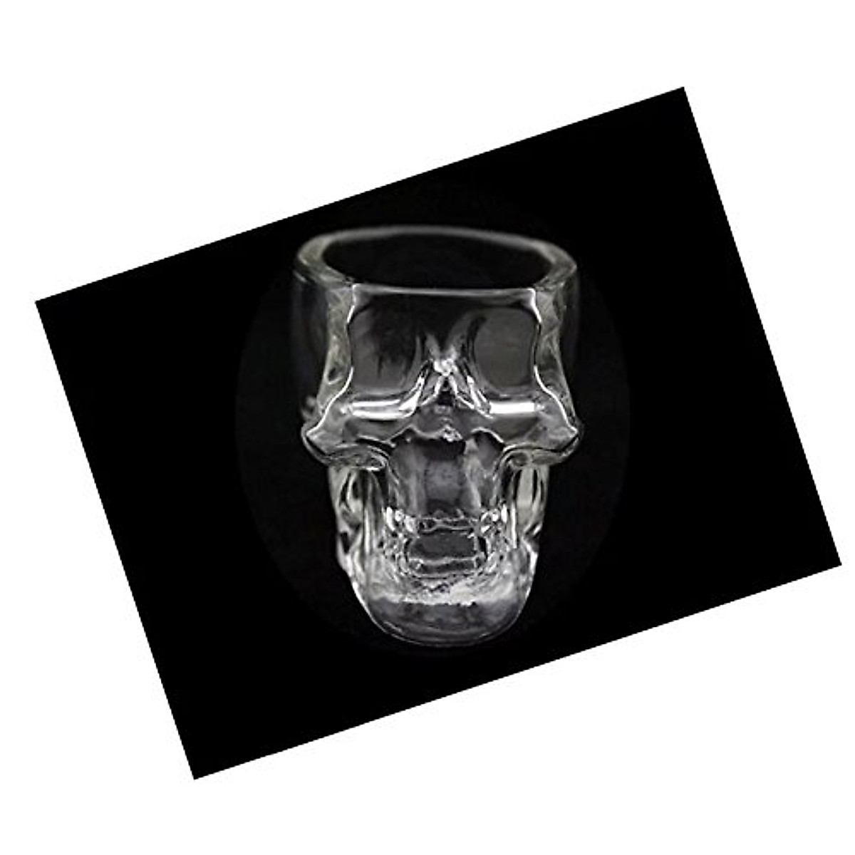 Tvoip 2PCS Kitchen & Dining Entertaining Glassware Drinkware Old Fashioned Glasses Skull Cup for Serving Scotch Whiskey Mixed Drinks (2)