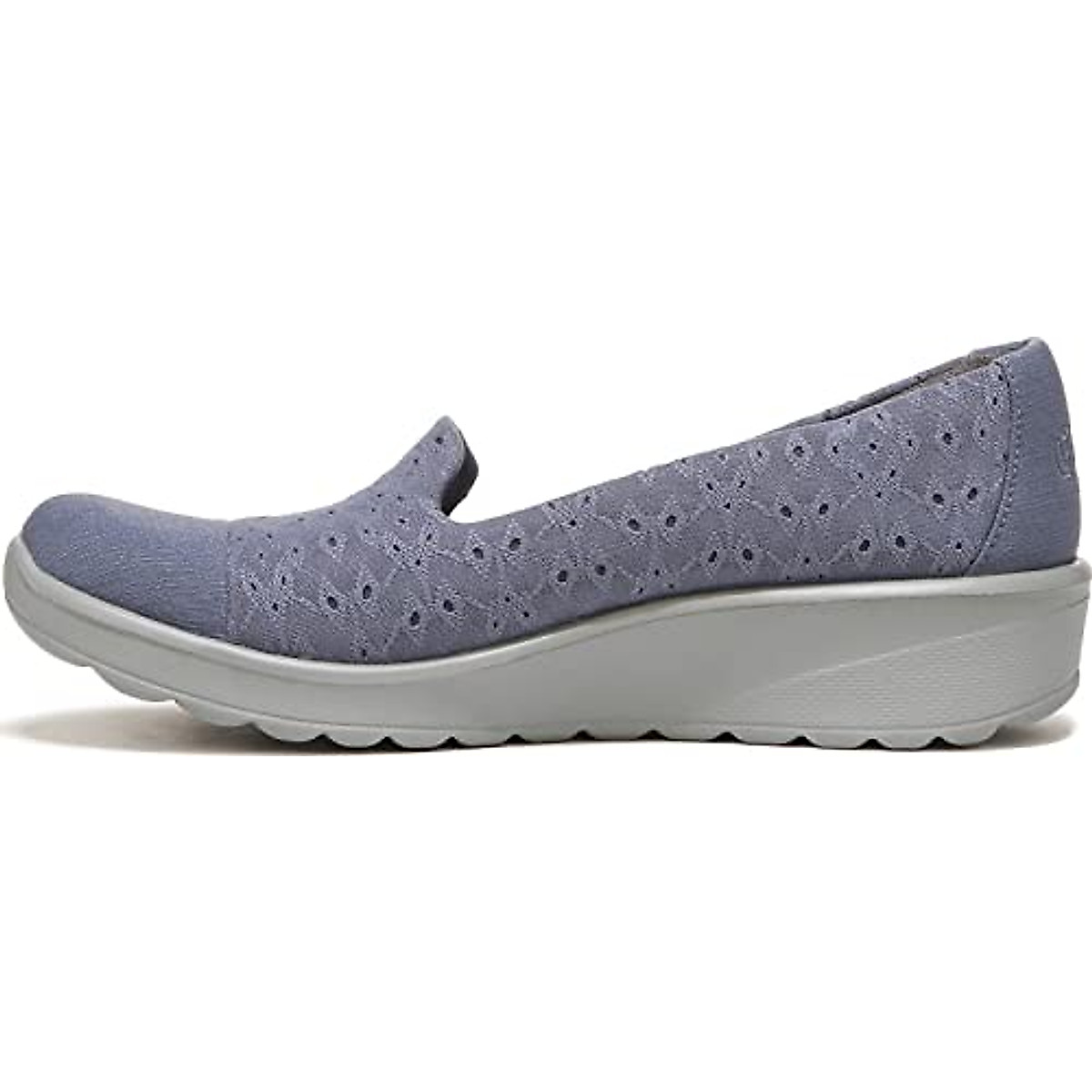 BZees Womens Galaxy Slip-On Folkstone Blue Eyelet 8.5 W