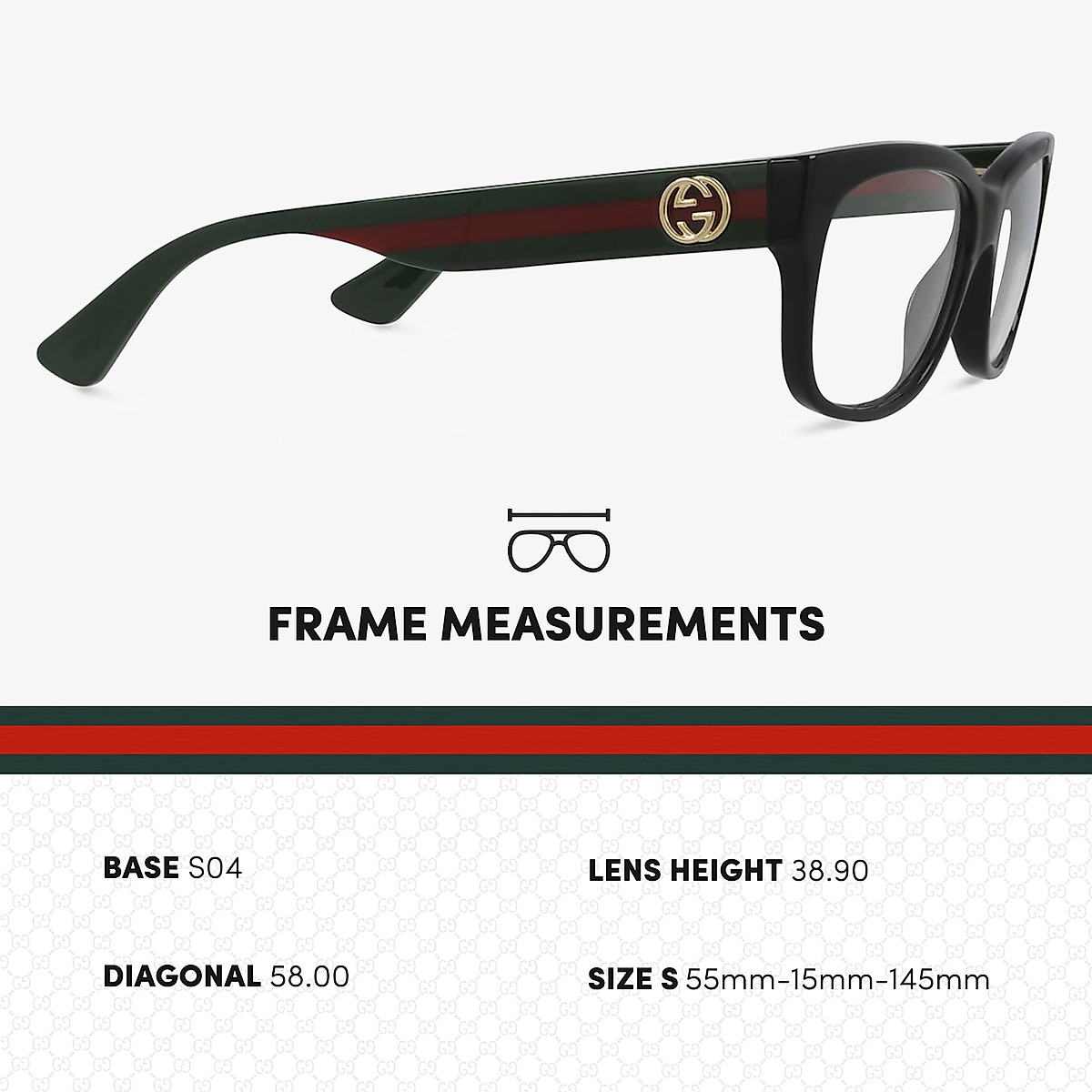 Gucci GG0278O Designer Fashion Eyeglasses Stylish Wide Rectangular Frame Eyewear with Luxury eSHADES Kit - Embrace Sophistication and Elegance