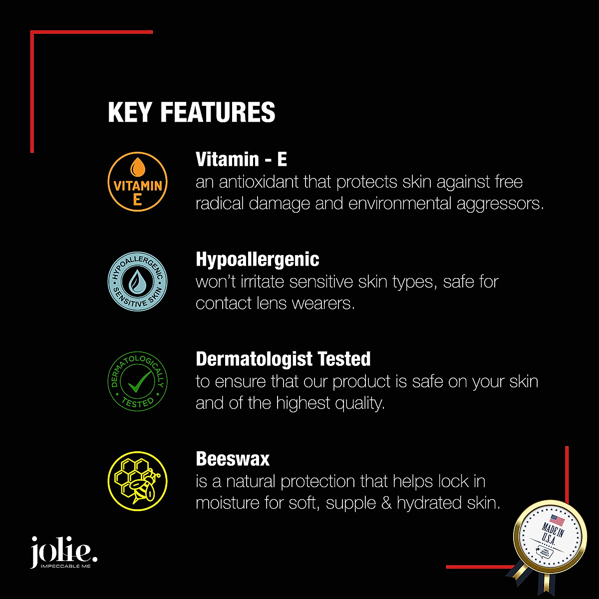 Jolie Eyebrow Perfecting Brightener & Highlighter, Creamy Self Sharpening Crayon Stick, Satin Finish (Champagne Pink)