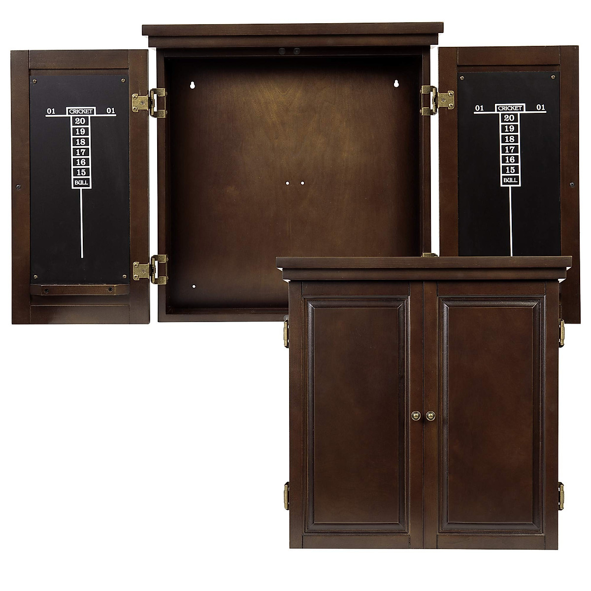 American Legend Traditional Dartboard Cabinet, brown