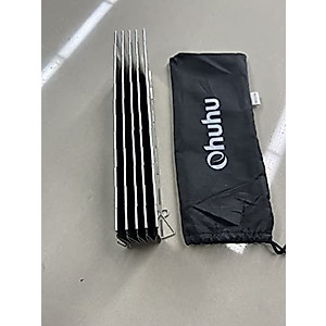 Camping Stove Windscreen, Ohuhu Camp Stove Windscreen 10 Plates Aluminum Folding Portable Camping Stove Windshield Burner Stove with Carry Bag, for Camping Picnic, Backpacking, Cooking