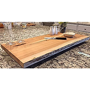 Black Walnut Gorgeous, Unique, Forest-to-Table Double Live-Edge Wood Charcuterie/Appetizer/Dessert/Grazing/Cheese/Cutting Board 20" x 12.5".