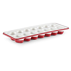 Rubbermaid Silicone Ice Cube Tray, Easy Release and Flexible, 14 Ice Cubes, 4 Trays, Red
