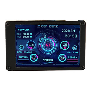 3.5 inch Computer Temp Monitor, AIDA64 PC Temperature Secondary Screen, Screen CPU GPU RAM Temperature Data Monitor, PC Sensor Panel Display for PC ARGB Computer Case