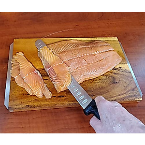 SpitJack Brisket Knife for Meat Carving and Slicing - Stainless Steel, Granton Edge, 11 Inch Blade, BBQ Competition-Chef Series