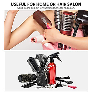 2 Pieces Hair Brush Cleaning Tool Comb Cleaner Brush Mini Hair Brush Remover for Removing Hair Dust Home and Salon Use (Plastic Handle Rake, Pink and Black)