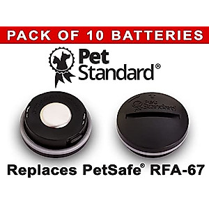 PET STANDARD Replacement RFA-67 6V Lithium Batteries Compatible With PetSafe Battery-Operated Pet Products and Specific Dog Receiver Collars - RFA-67D-11 (Pack of 10)