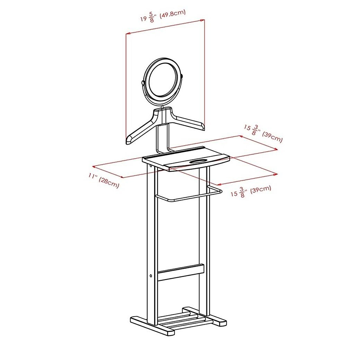 Winsome Trading, Inc. Carson Valet Stand, Brown