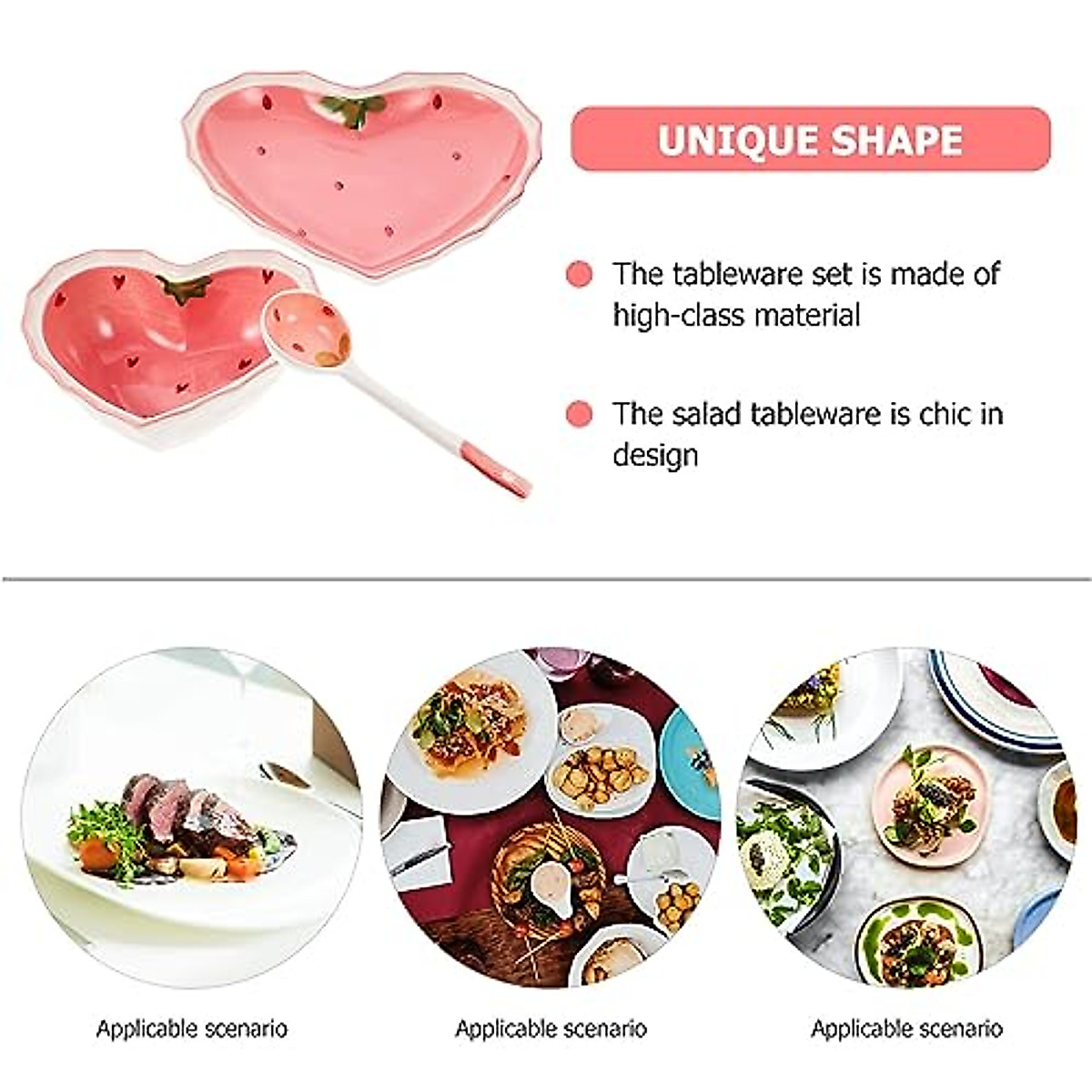 1 Set bowl spoon plate set holiday dessert bowls ceramic food spoon rice spoon prep bowl ceramic plate ceramic bowl plate soup bowl fruits tray dip bowls food plate ceramics salad