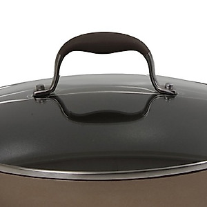 Anolon Advanced Hard Anodized Nonstick Sauce Pan/Saucepan with Lid, 4.5 Quart, Brown