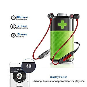 Bluetooth Headphones Wireless Earbuds - NANAMI Sports Magnetic Neckband Wireless Headsets, HiFi Stereo Deep Bass Bluetooth 5.0 Earphones IPX7 Waterproof with Mic for Gym Workout Running 15h Playtime
