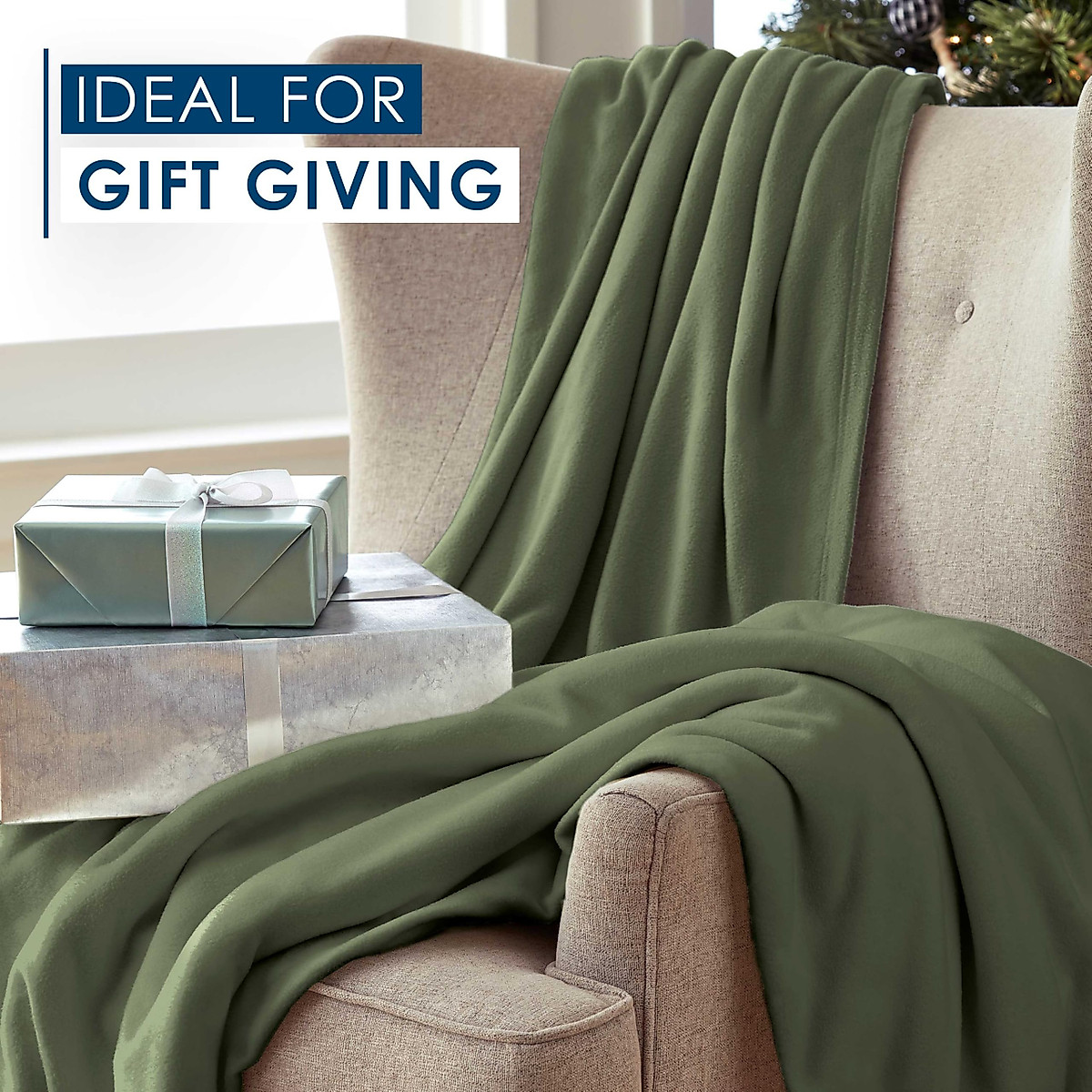 Martex Super Soft Fleece Blanket - Twin, Warm, Lightweight, Pet-Friendly, Throw for Home Bed, Sofa & Dorm - Basil