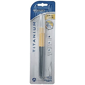 Westcott Titanium Bonded Hobby Knife with Cushion Grip Handle and #11 Blade