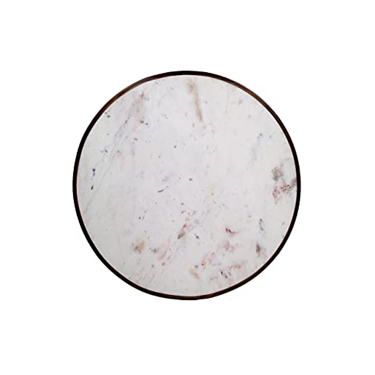 French Bistro Table (Geridon) 28", White Marble, by Bonnecaze