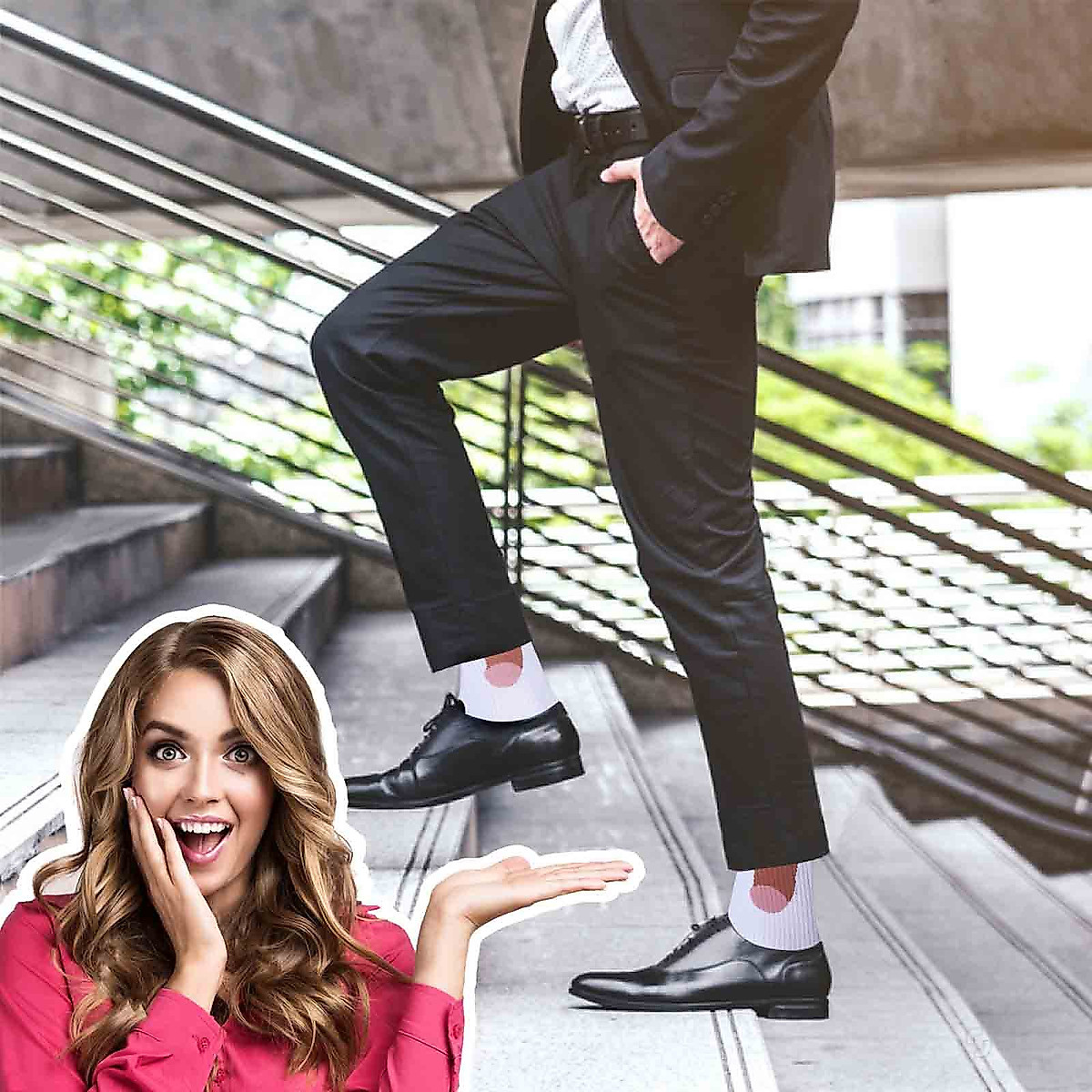 HAVMNO Show off Funny Colorful Novelty Socks ，Gag Christmas Brithday Gifts for Men and Women New Year