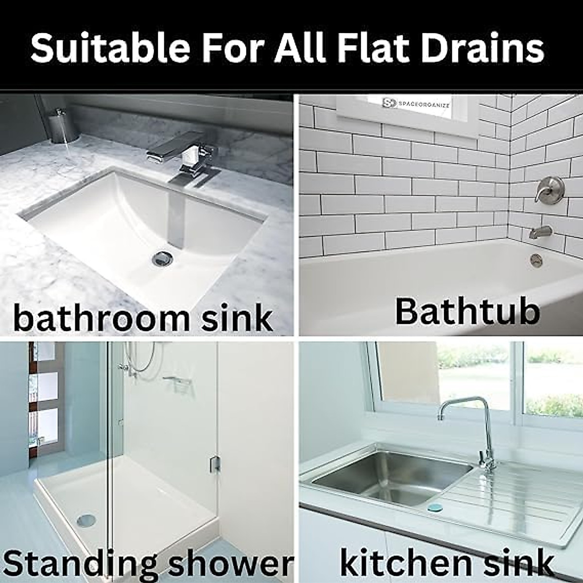 Proxism (20Pcs) Disposable Shower Drain Cover Hair Catcher Shower Drain Mesh Stickers, Bathroom, Laundry, Bathtub, Kitchen Shower Drain Floor Sink Strainer Filter MeshS-S (20)