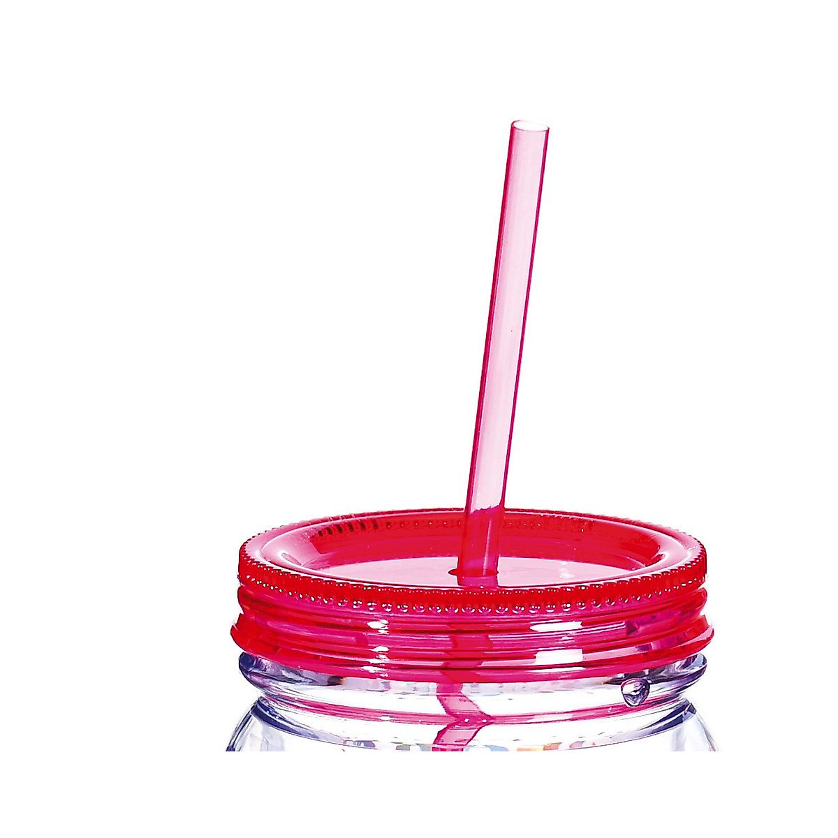 Cypress Home Teacher Appreciation 20 oz Gift Mug It Takes A Big Heart To Help Shape Little Minds | Red | Double Wall Insulated Mason Jar With Straw | 6.25-in Tall x 5-in Wide