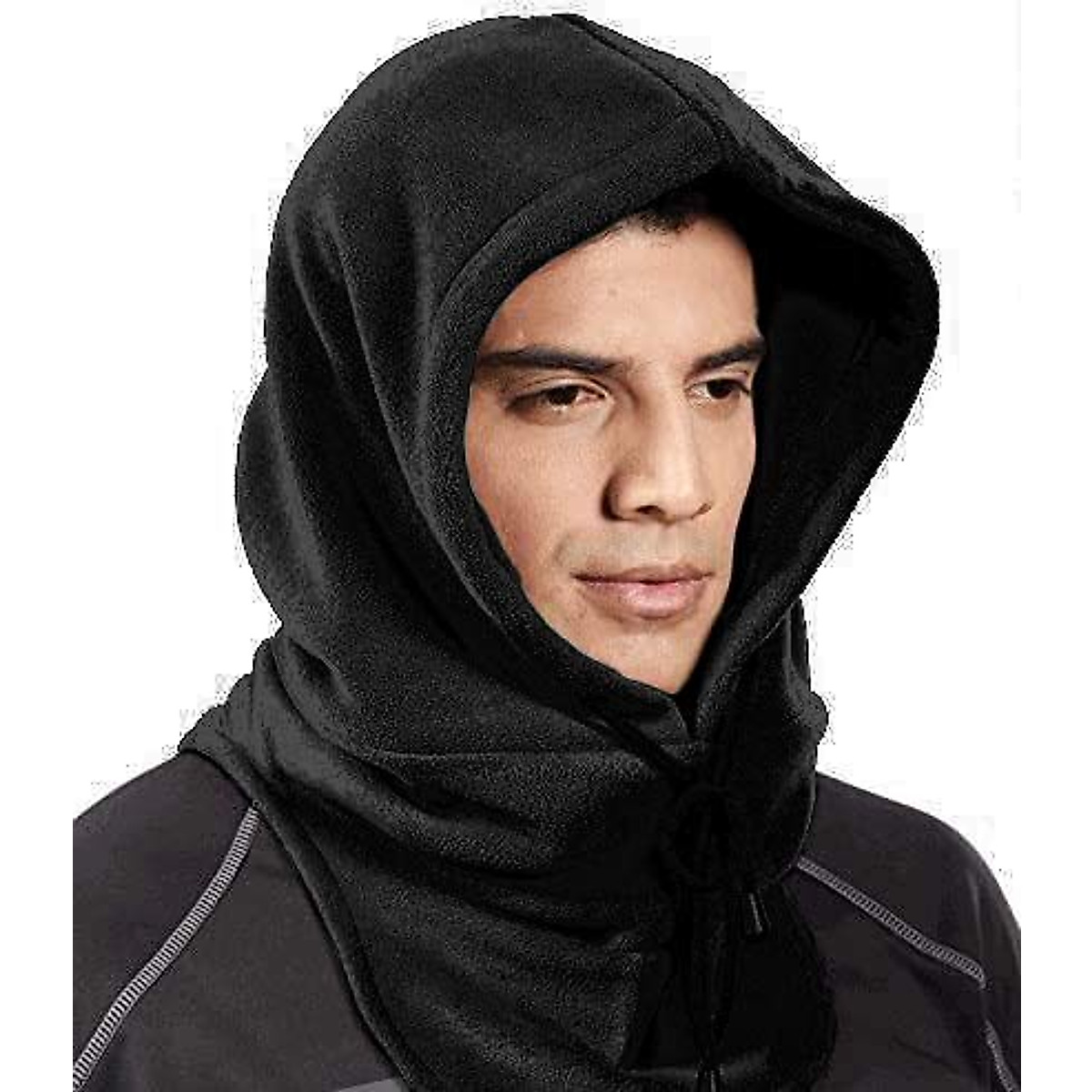 Balaclava Heavyweight Fleece Cold Weather Face and Neck Mask (Black)