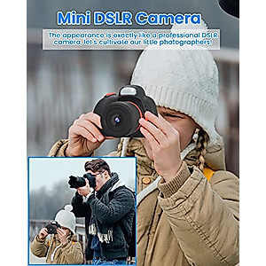 Wininmeta Kids Camera, Digital Video Camera for Kids, Birthday Gift for 3 4 5 6 7 8 9 Year Old Boys Girls, Toddler Children Photographic Toys with 32GB SD Card (Black)